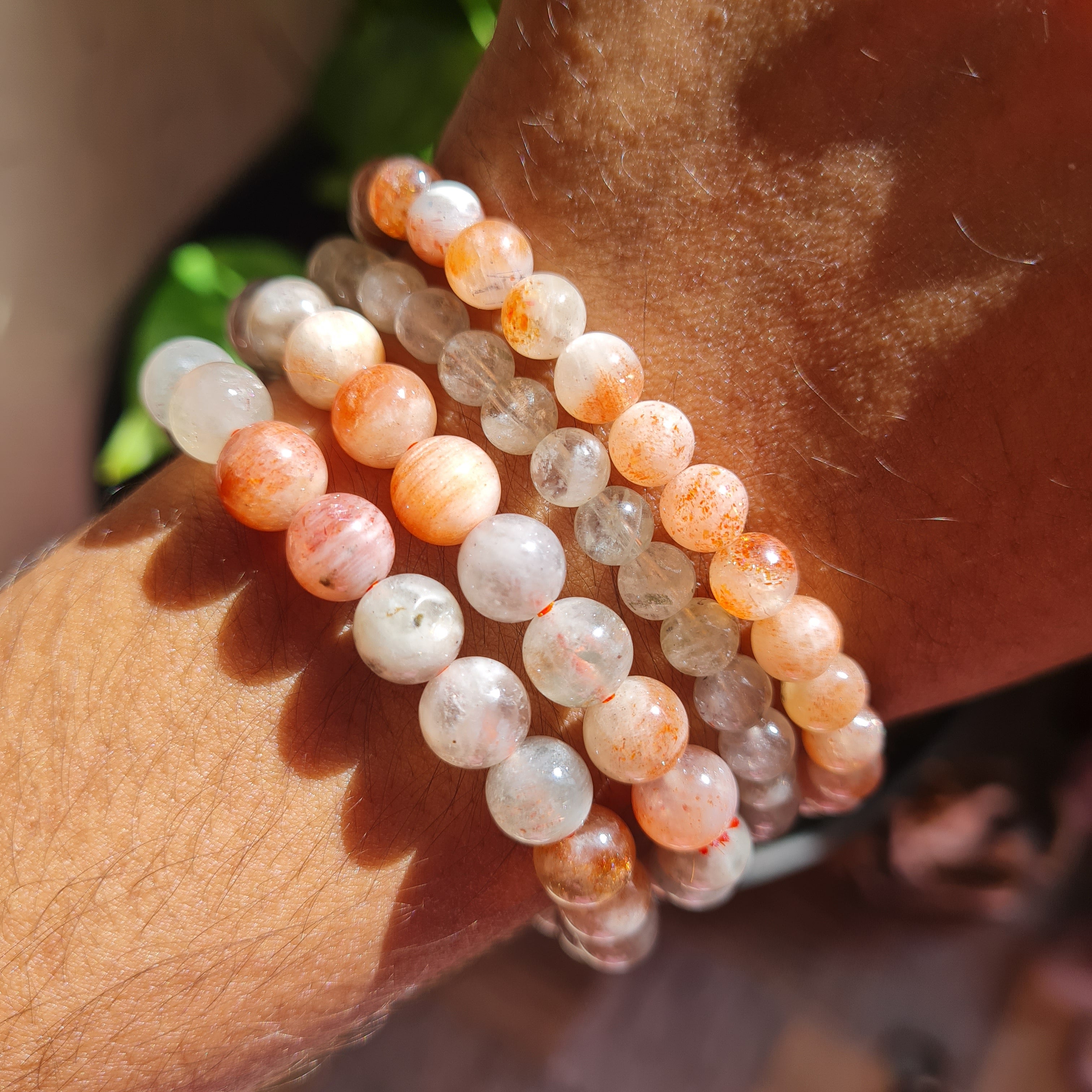 Arusha Sunstone Gemstone Bracelet – Obsidian Designs Ltd