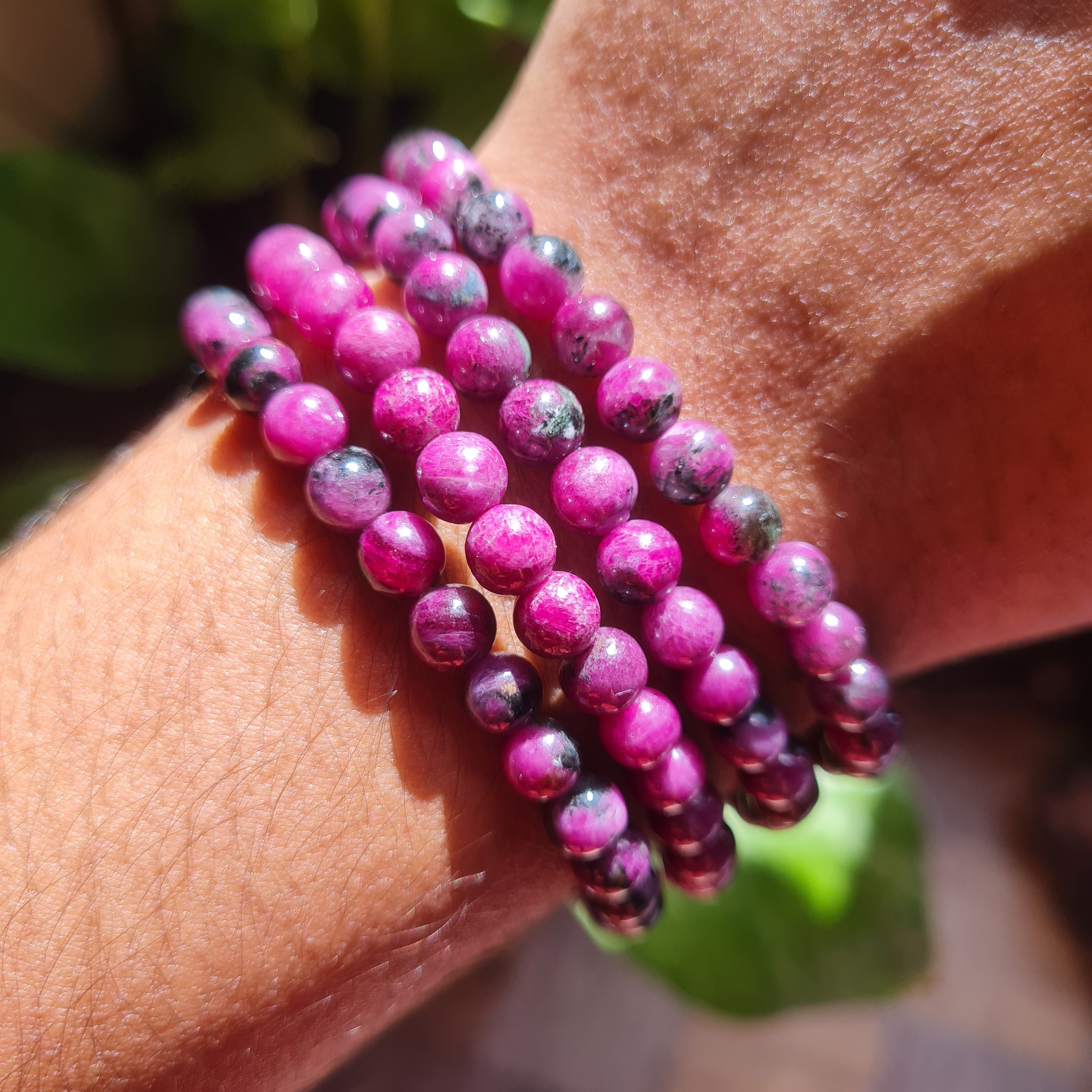 Ruby Gemstone Bracelet – Obsidian Designs Ltd