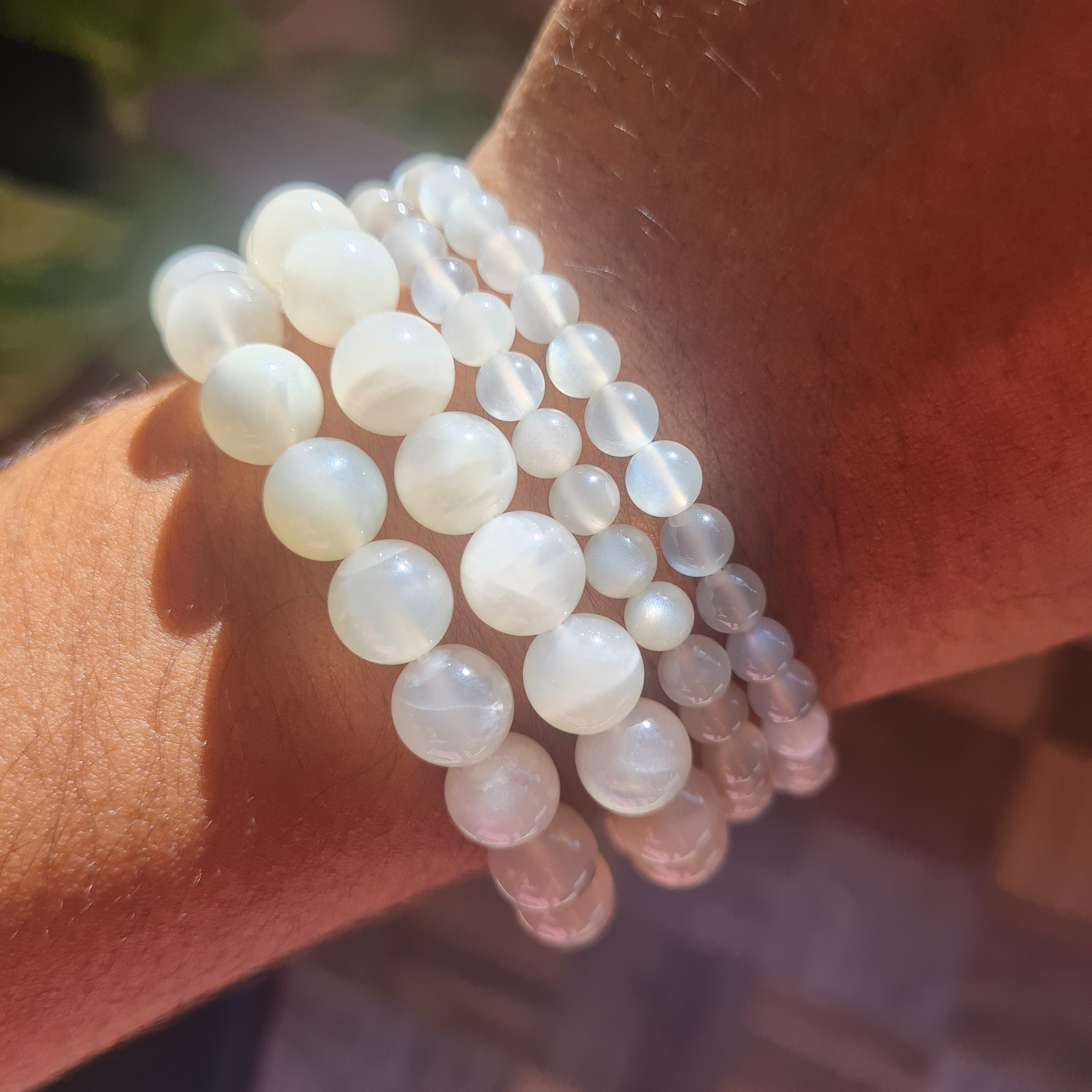Natural Moonstone Gemstone Bracelet – Obsidian Designs Ltd