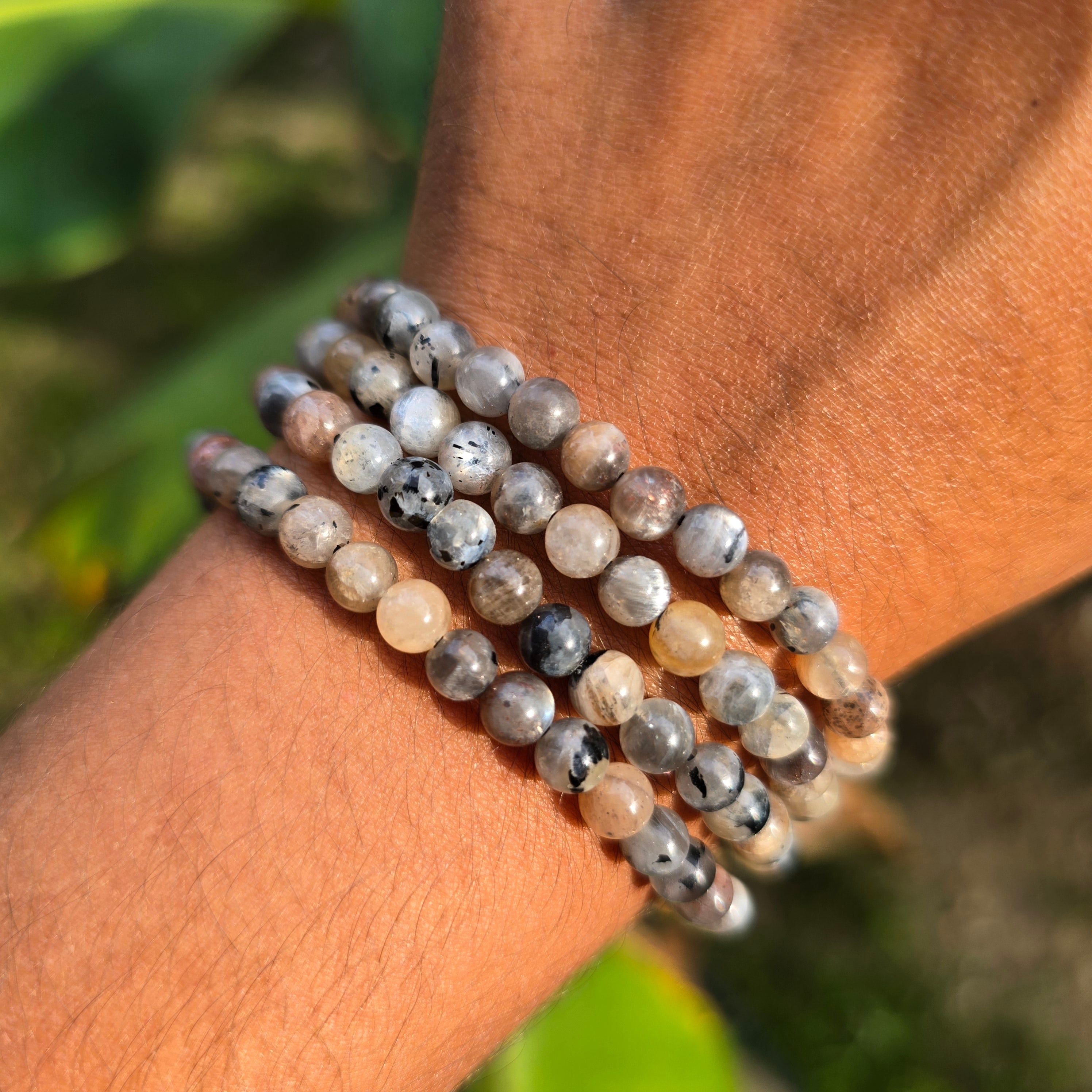 Tanzanian Sunstone Gemstone Bracelet – Obsidian Designs Ltd